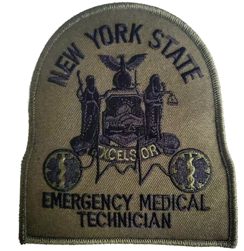 New York State, EMT Patch - Olive / Black – Code-2 LLC